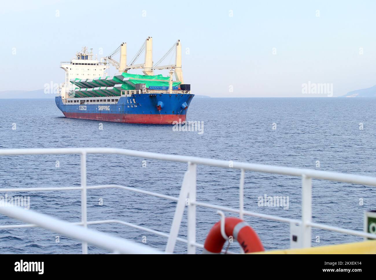 24.02.2020., Ploce, Croatia - DA YU XIA ship carrying parts and ...