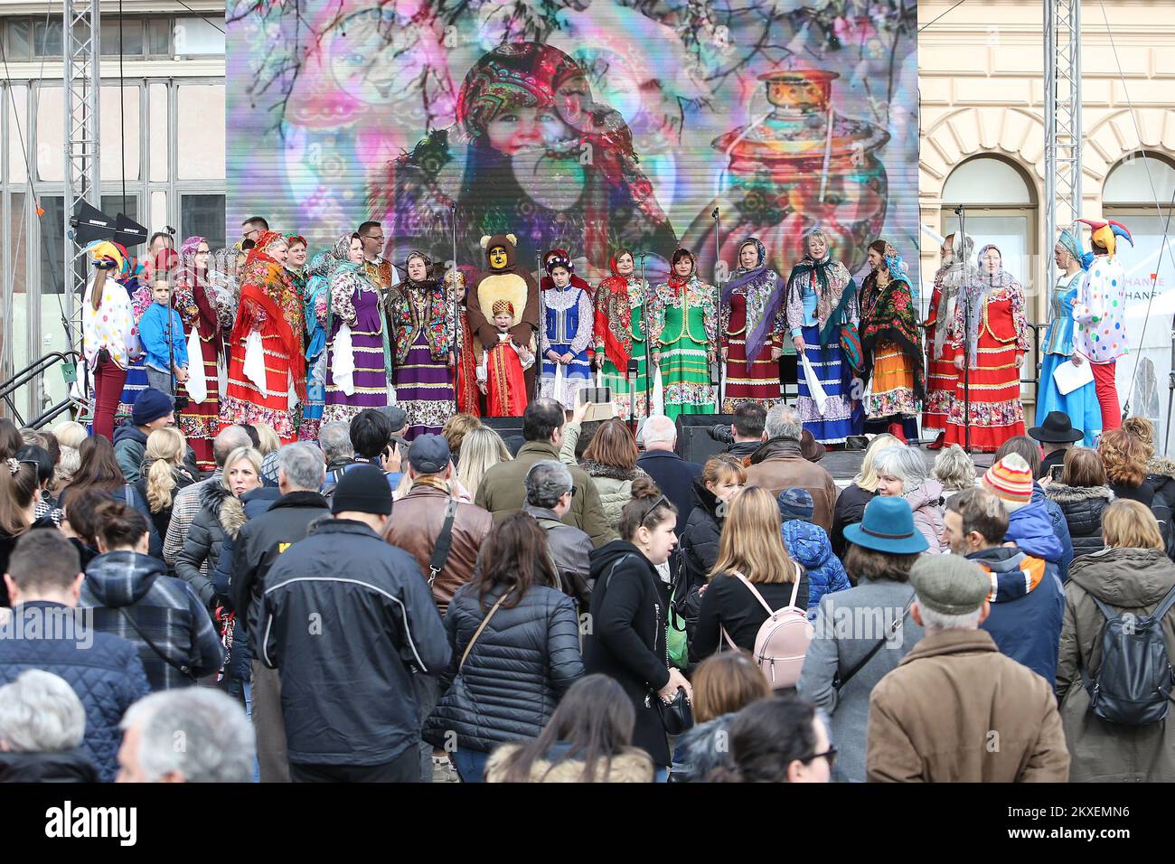 29.02.2020., Croatia, Zagreb -Presentation of Russian carnival ...