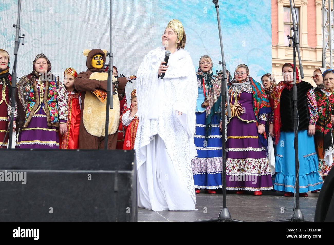 29.02.2020., Croatia, Zagreb -Presentation of Russian carnival ...