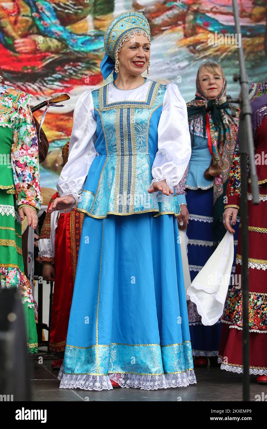 29.02.2020., Croatia, Zagreb -Presentation of Russian carnival ...