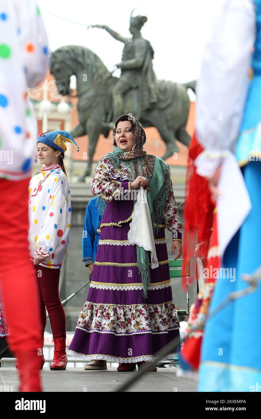 29.02.2020., Croatia, Zagreb -Presentation of Russian carnival ...