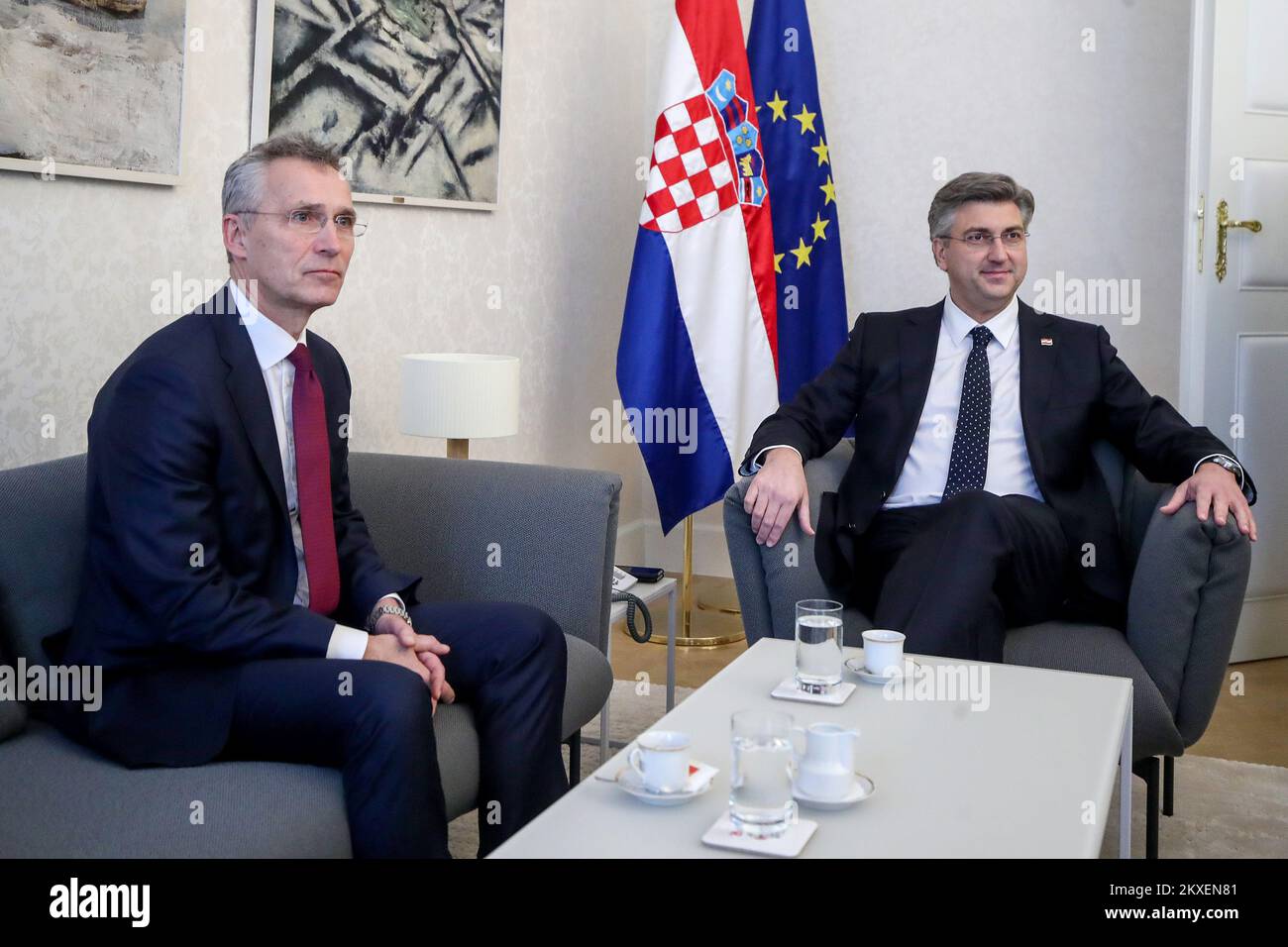 04.03.2020., Zagreb, Croatia - Croatian Prime Minister Andrej Plenkovic ...