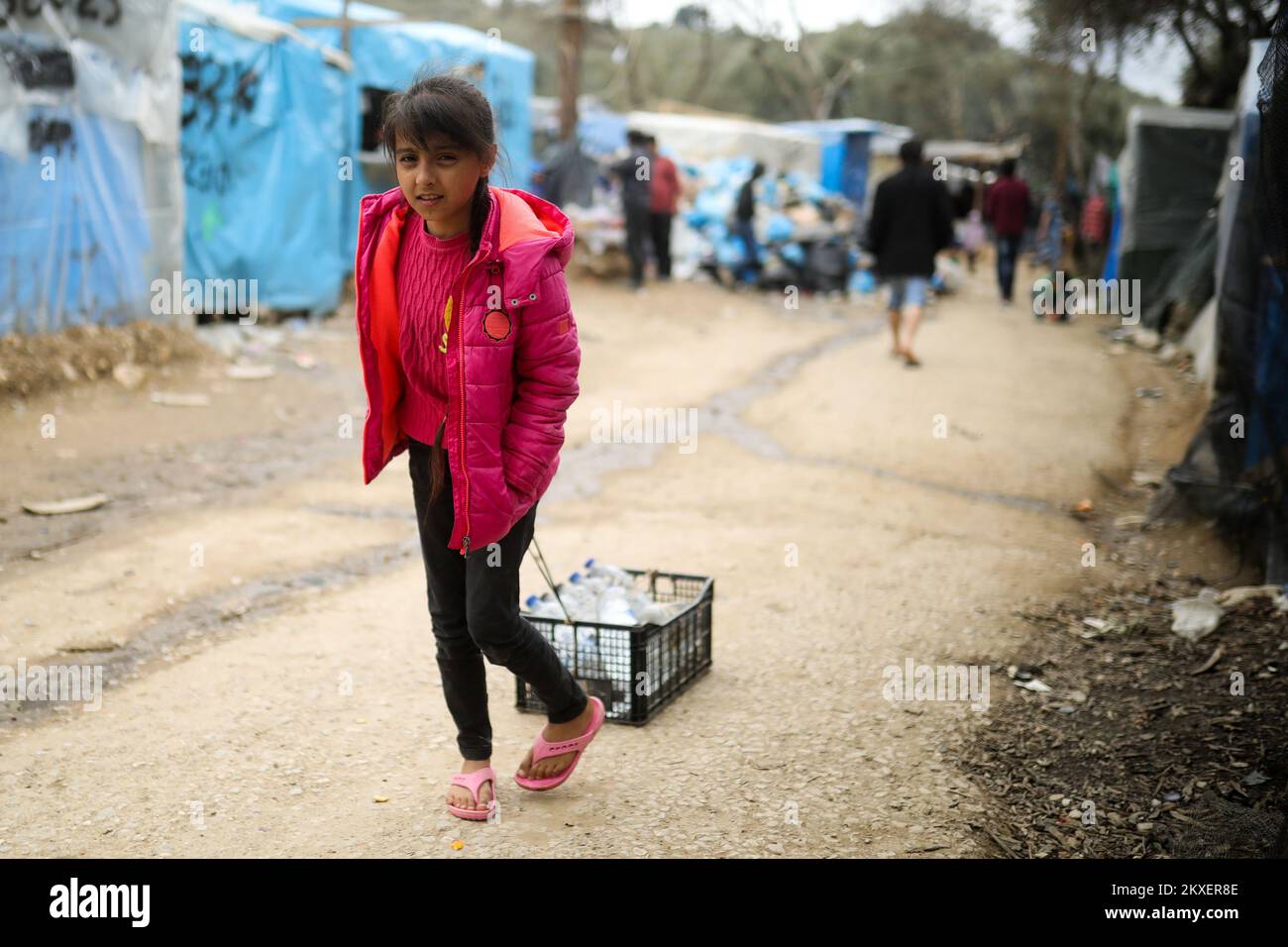 07.03.2020., Mitilyne, Greece - Moria refugee camp on the island of ...