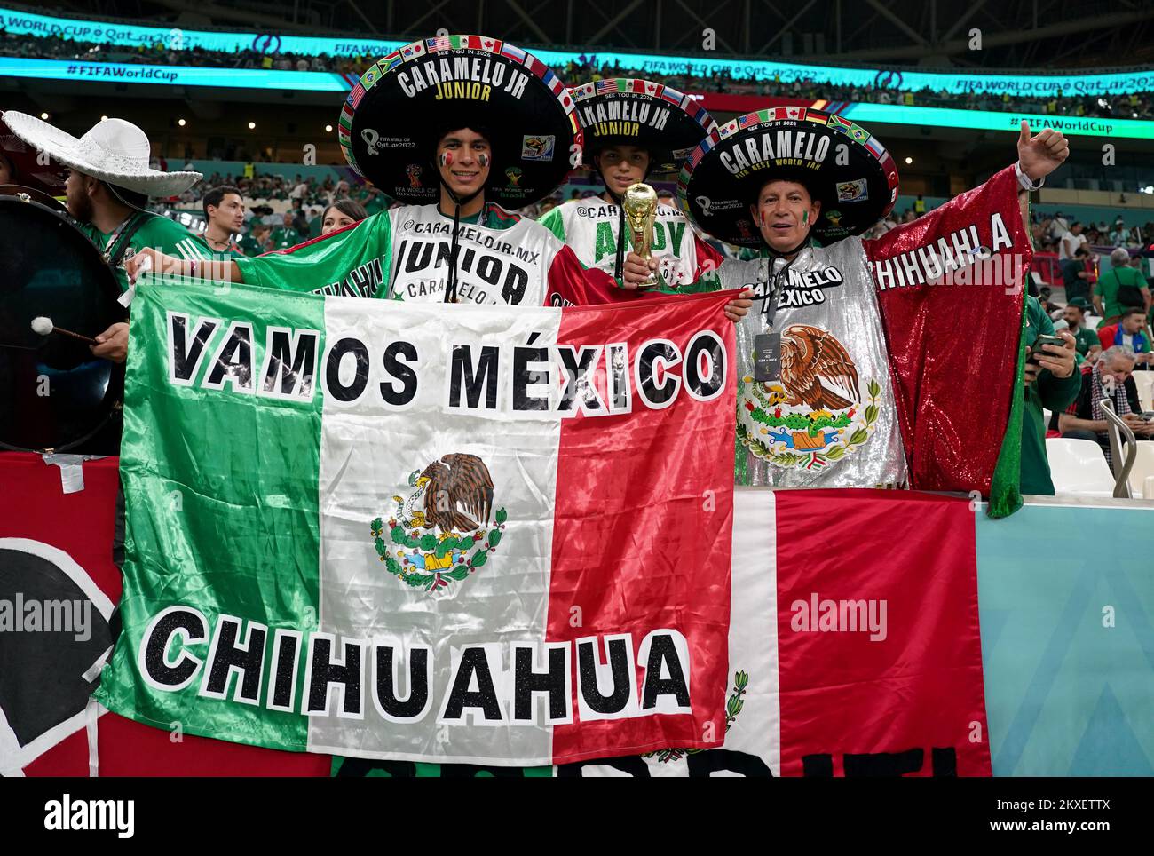 Mexico fans in the stands before the FIFA World Cup Group C match at ...