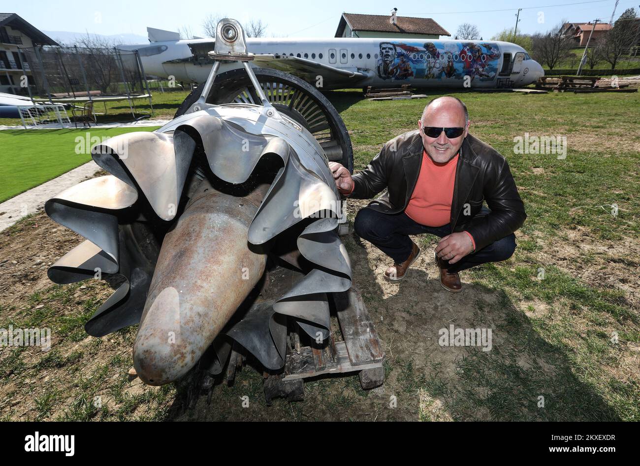 19.03.2020., Strmec Stubicki, Croatia - Passenger plane Fokker F-100 in ...