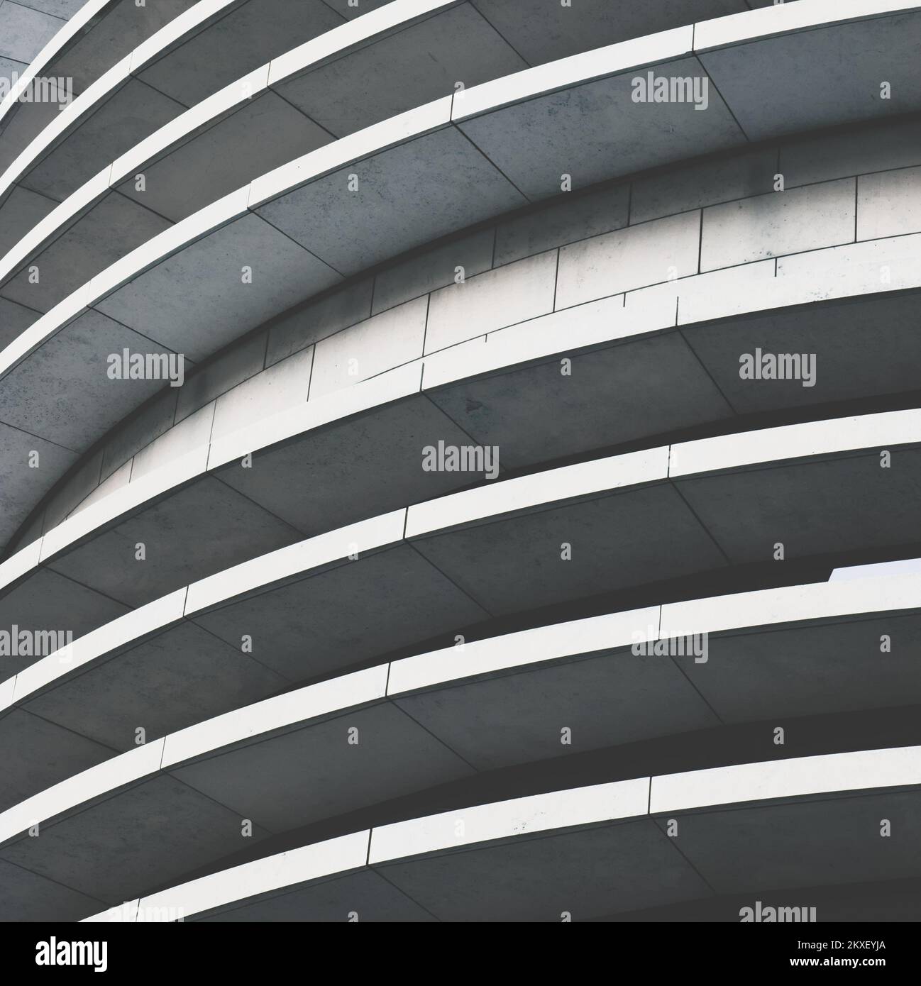 Abstract View Looking Up A Curved Marks And Spencer Commercial Building ...