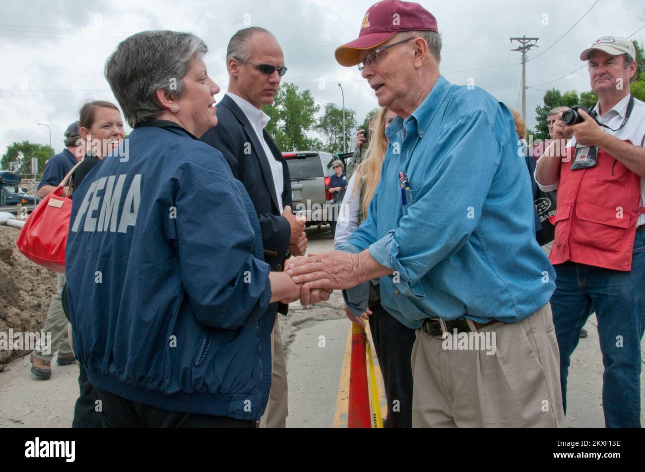011071311 DHS SEC Napolitano visits Minot ND. North Dakota Flooding ...