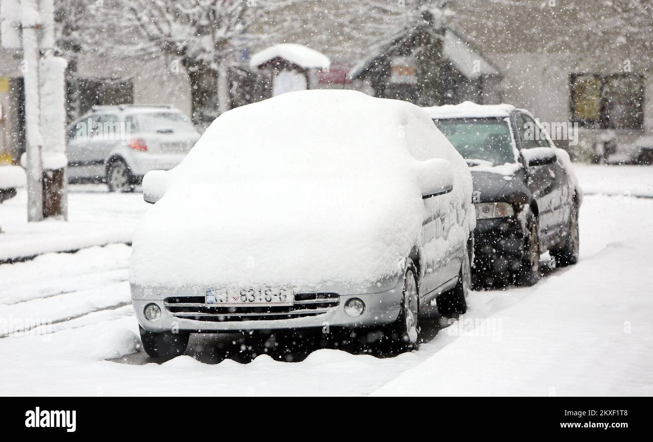 25.03.2020., Croatia, Severin na Kupi - In Gorski Kotar, heavy snow is ...