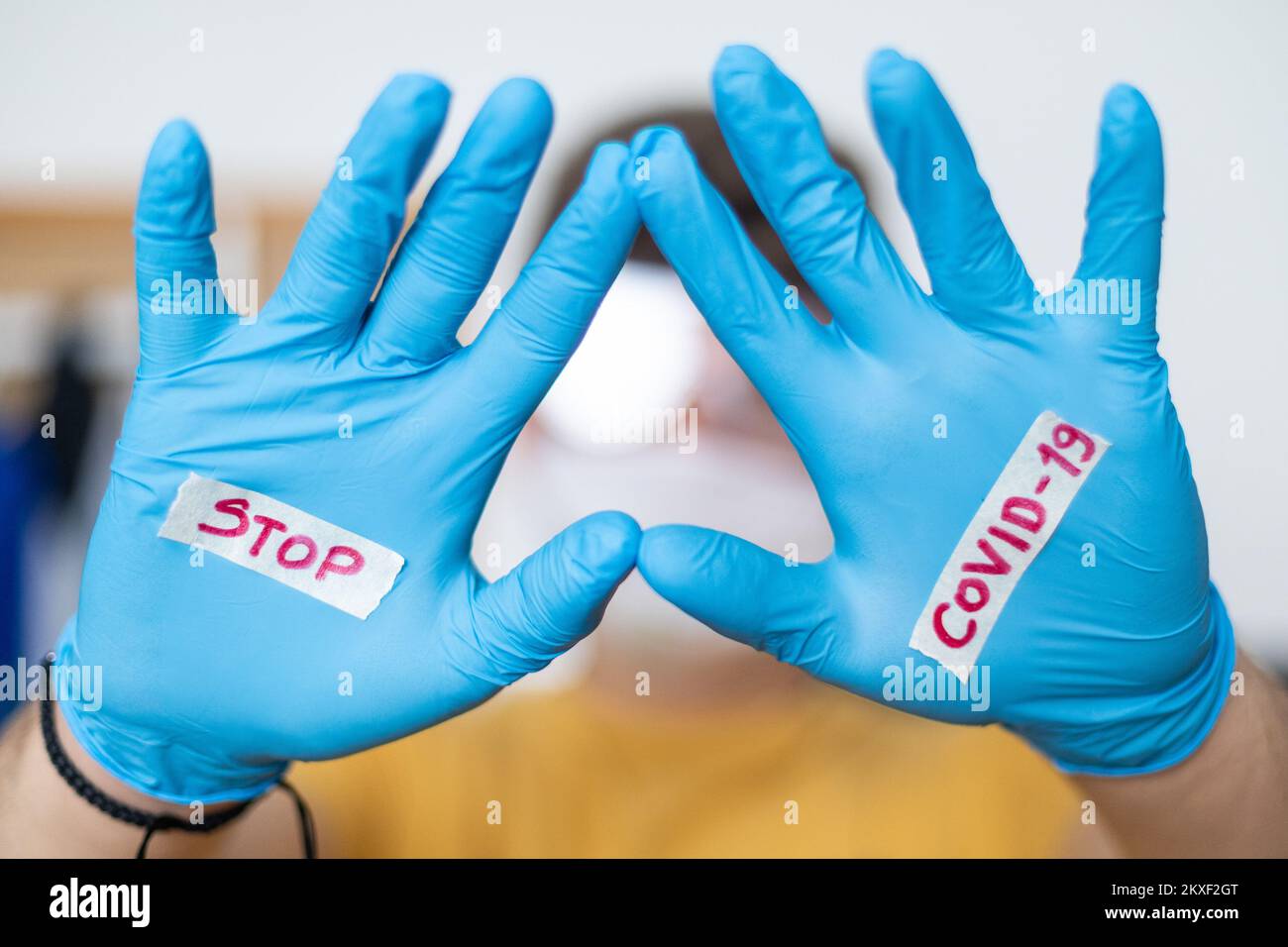 27.03.2020., Zagreb, Croatia - Illustration for coronavirus COVID-19 ...