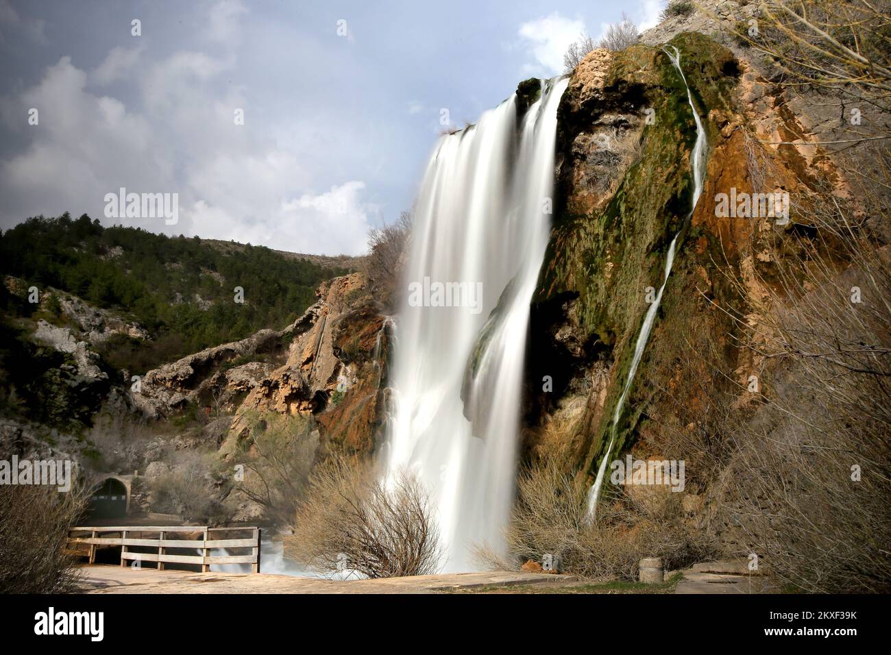 28.03.2020., Knin, Croatia - Krcic waterfall is one of several Croatian ...