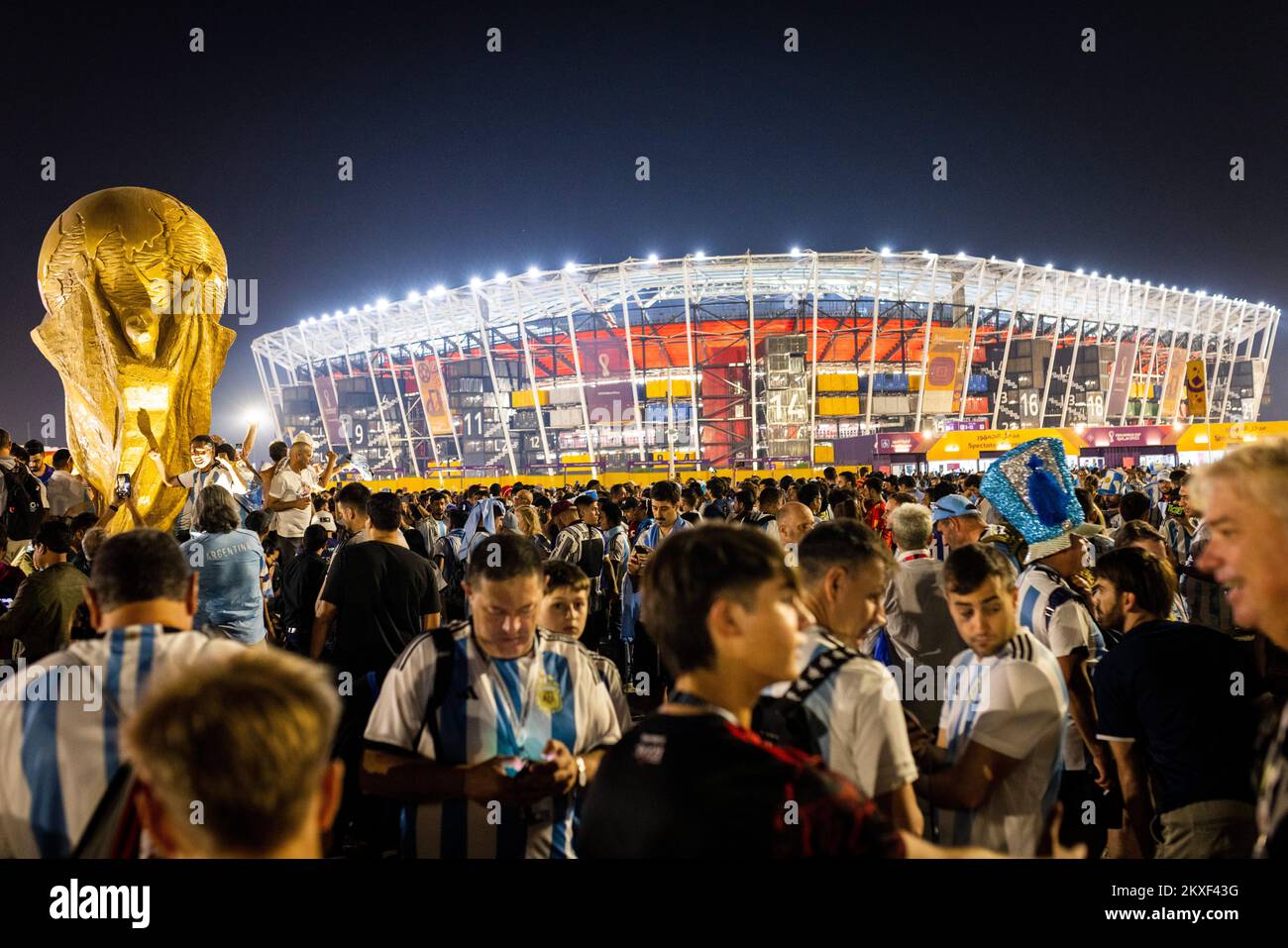 Doha, Qatar. 30th Nov, 2022. Argentina Fans infront of the Stadium 974 ...