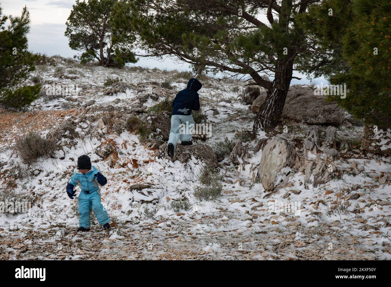 01.04.2020., Croatia, Srdj, Dubrovnik - Extremely cold morning in ...