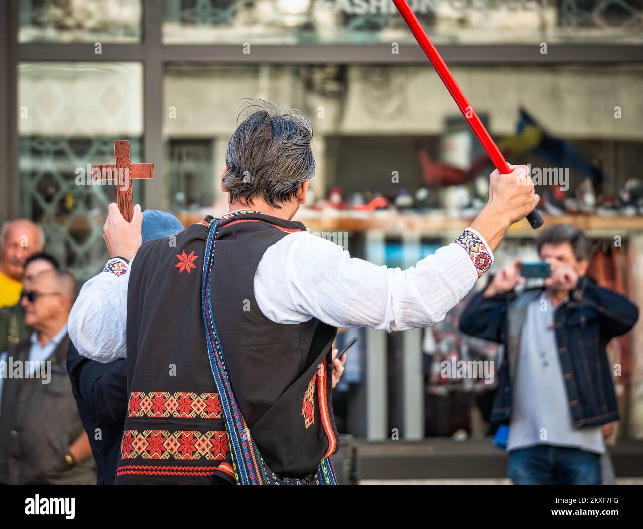 Christian protest rear view hi-res stock photography and images - Alamy