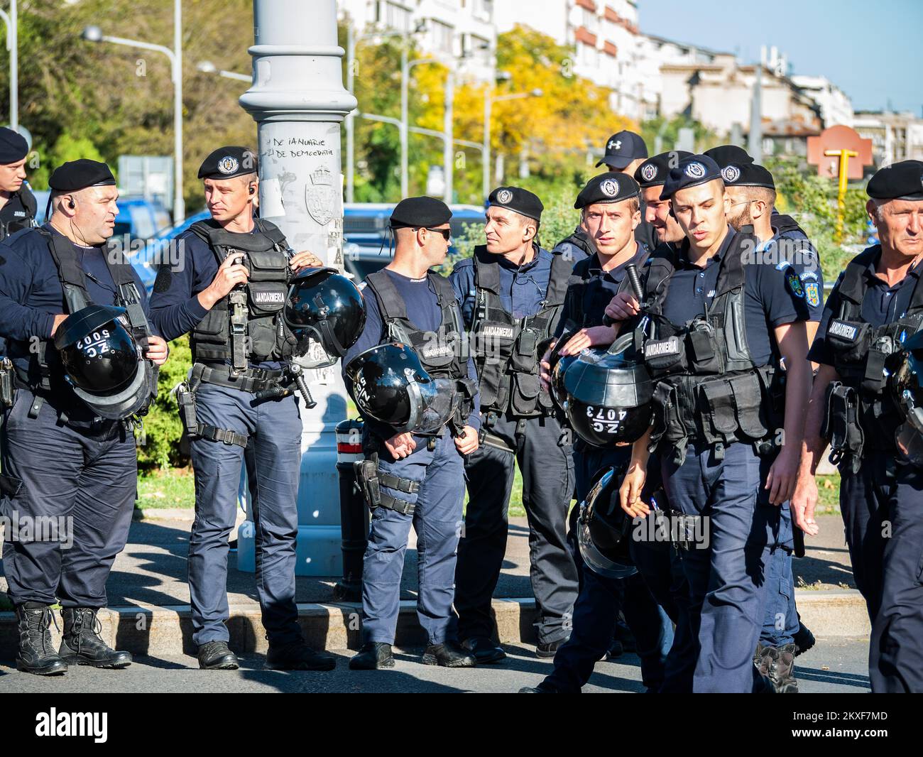 Bucharest, Romania - October 2022: : Police officers and Gendarmerie or ...