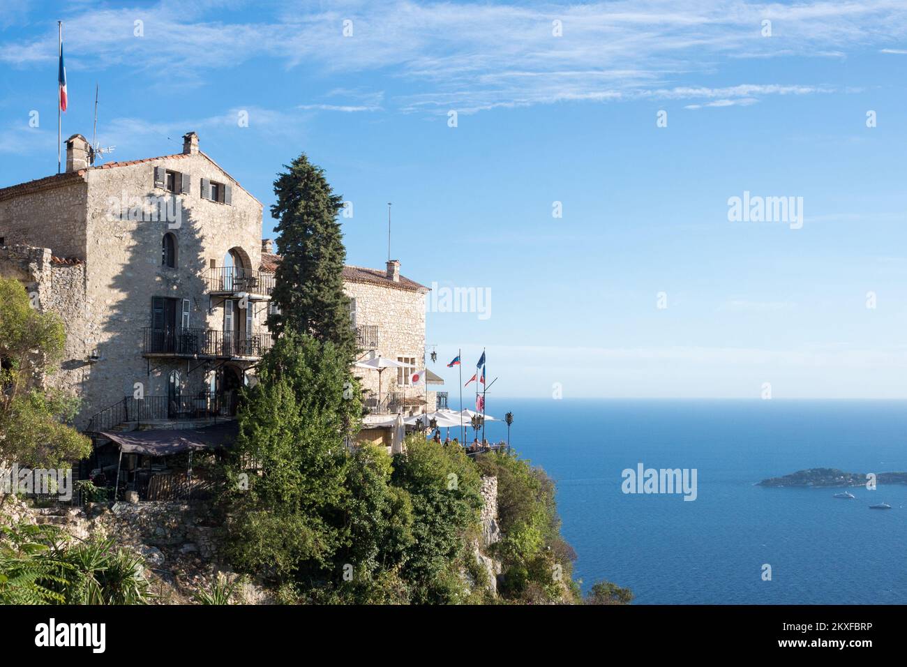 Eze, France, September 2021. Picturesque view of the Mediterranean ...