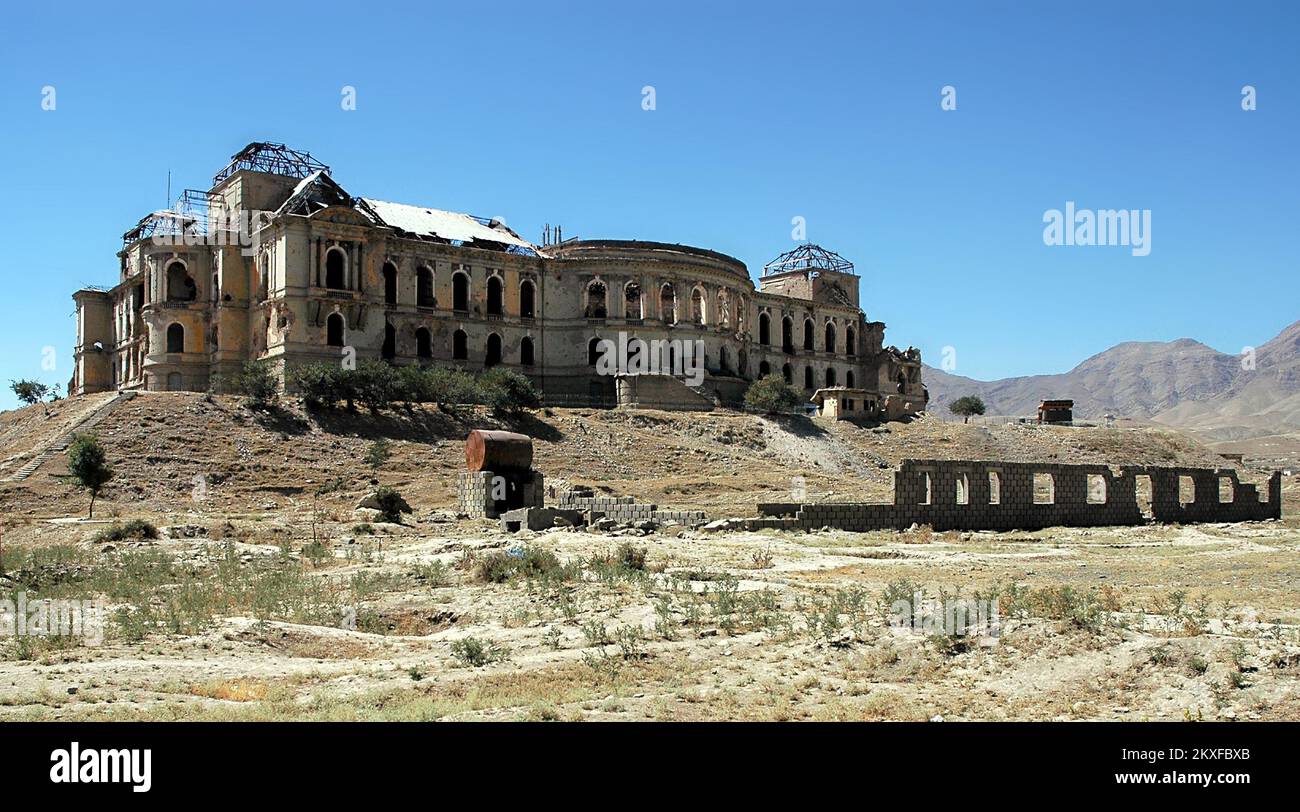 The Darul Aman Palace in Kabul, Afghanistan in 2005. The palace ...