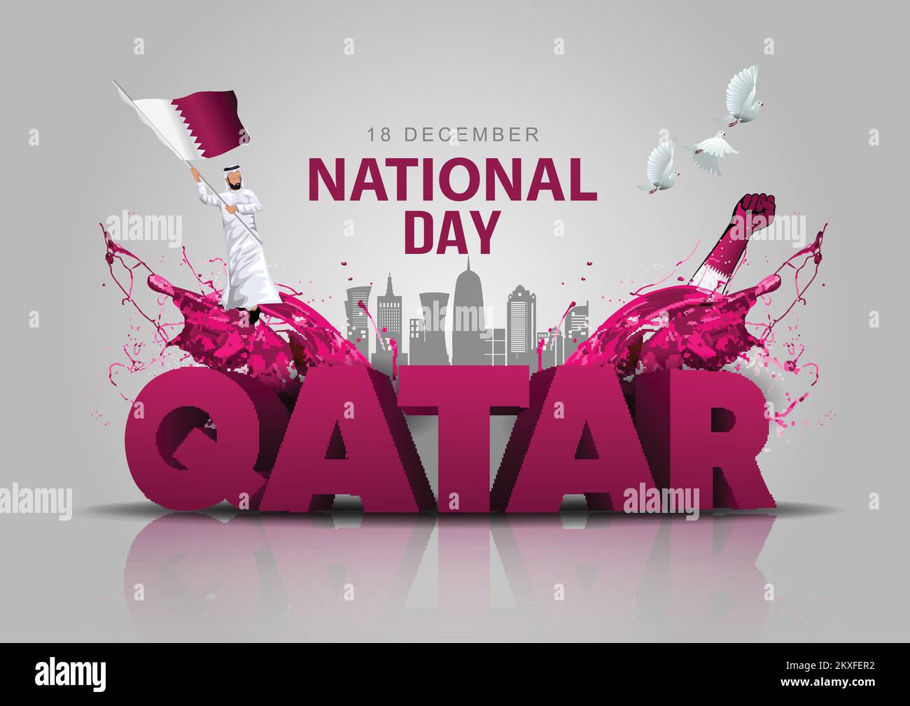 Qatar national day greeting card hi-res stock photography and images ...
