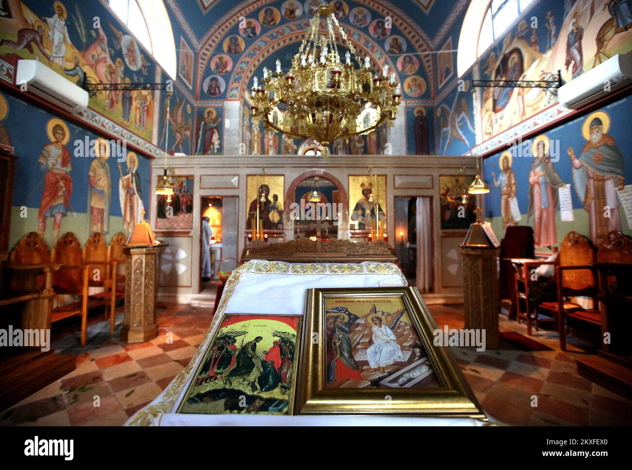 19.04.2020., Sibenik, Croatia - At the Orthodox Easter, Archpriest ...