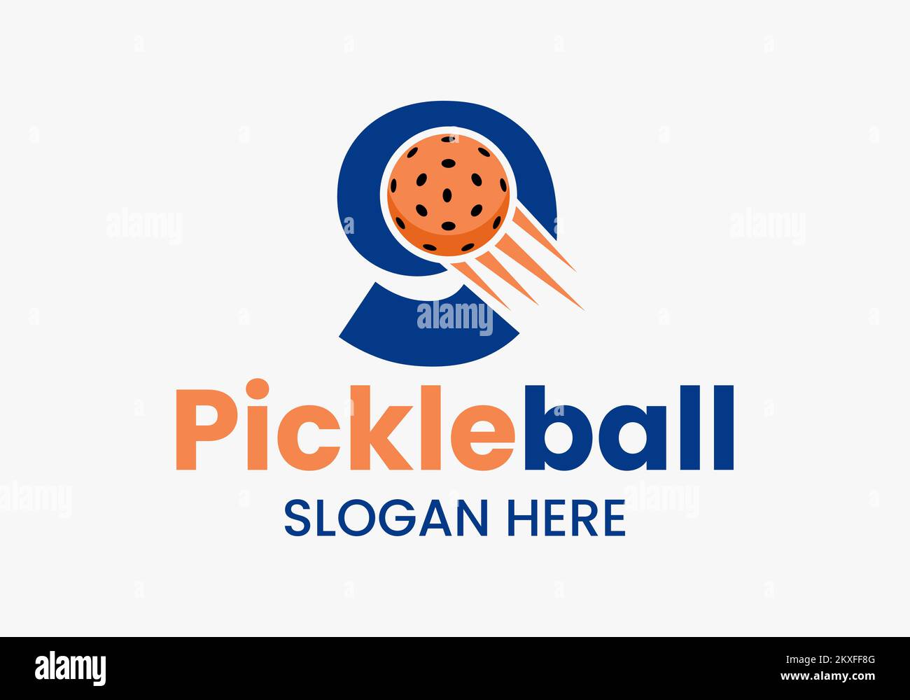 Letter 9 Pickleball Logo Concept With Moving Pickleball Symbol. Pickle ...