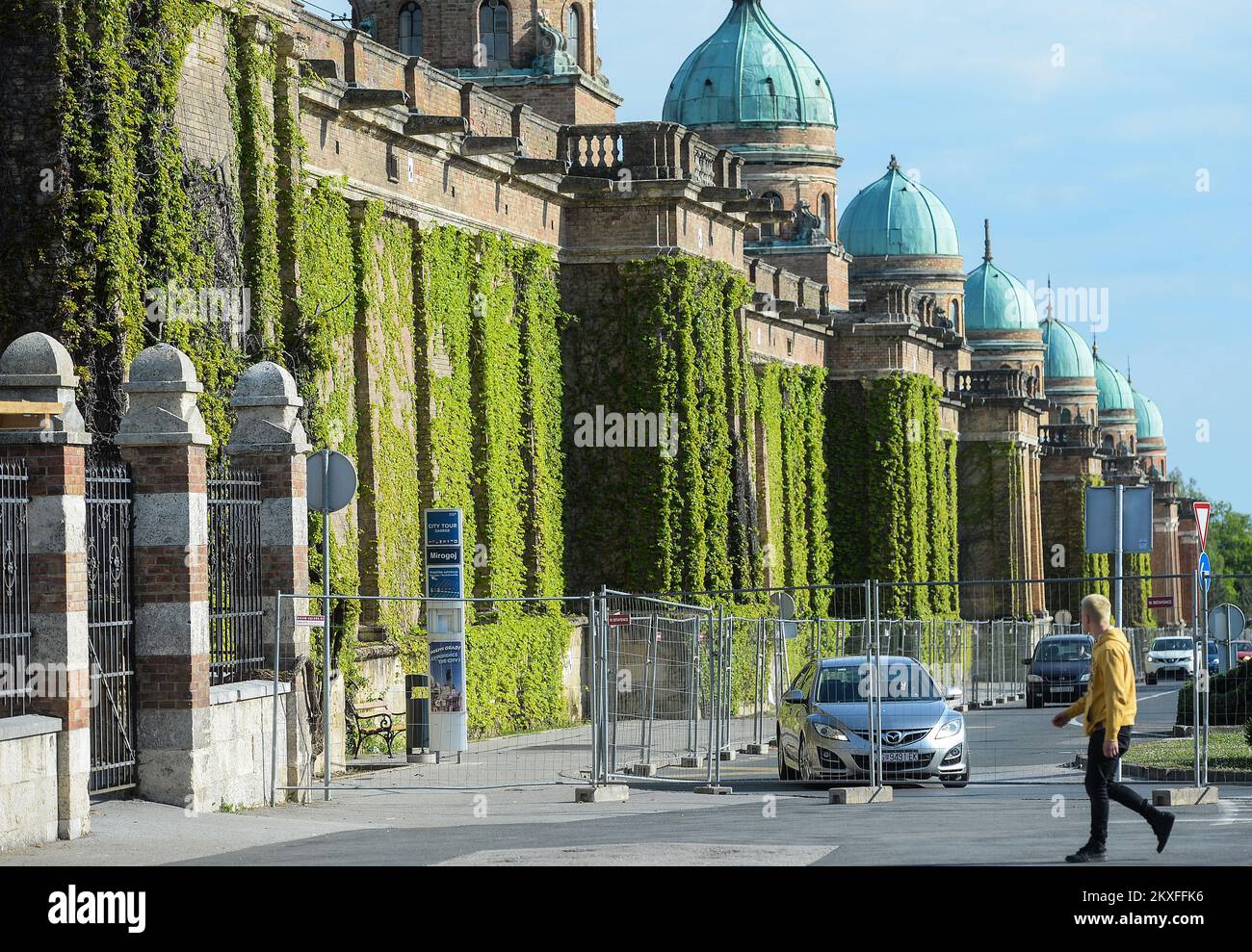 21.04.2020., Zagreb, Croatia - City cemetery Mirogoj was damaged in ...