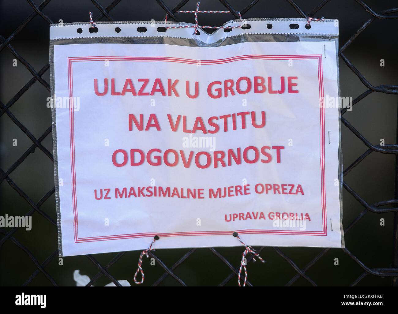 21.04.2020., Zagreb, Croatia - City cemetery Mirogoj was damaged in ...