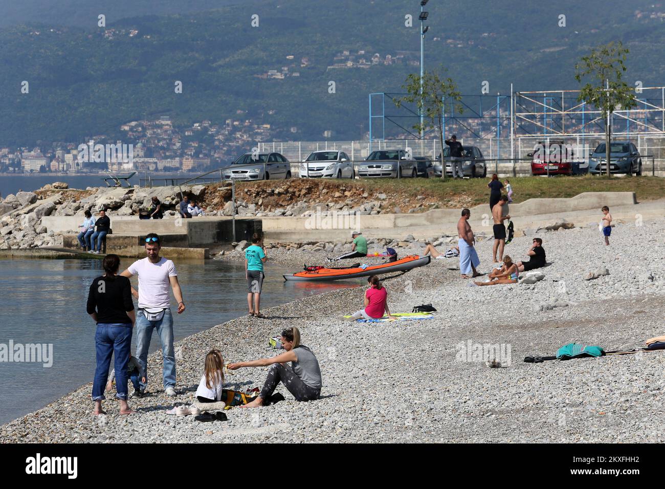 25.04.2020., Croatia, Rijeka - Sunny spring day at Kantrida Beach Photo ...