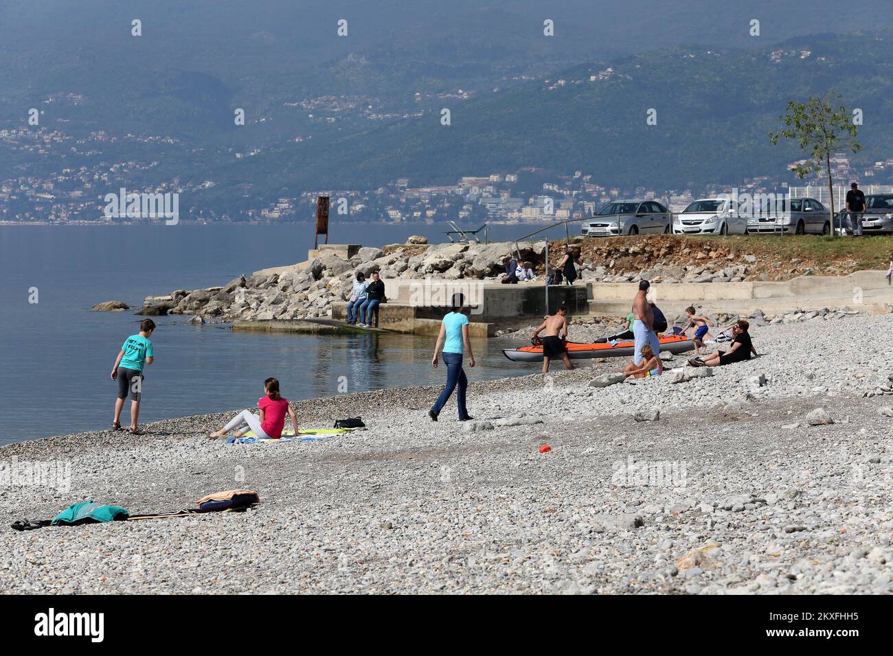 25.04.2020., Croatia, Rijeka - Sunny spring day at Kantrida Beach Photo ...