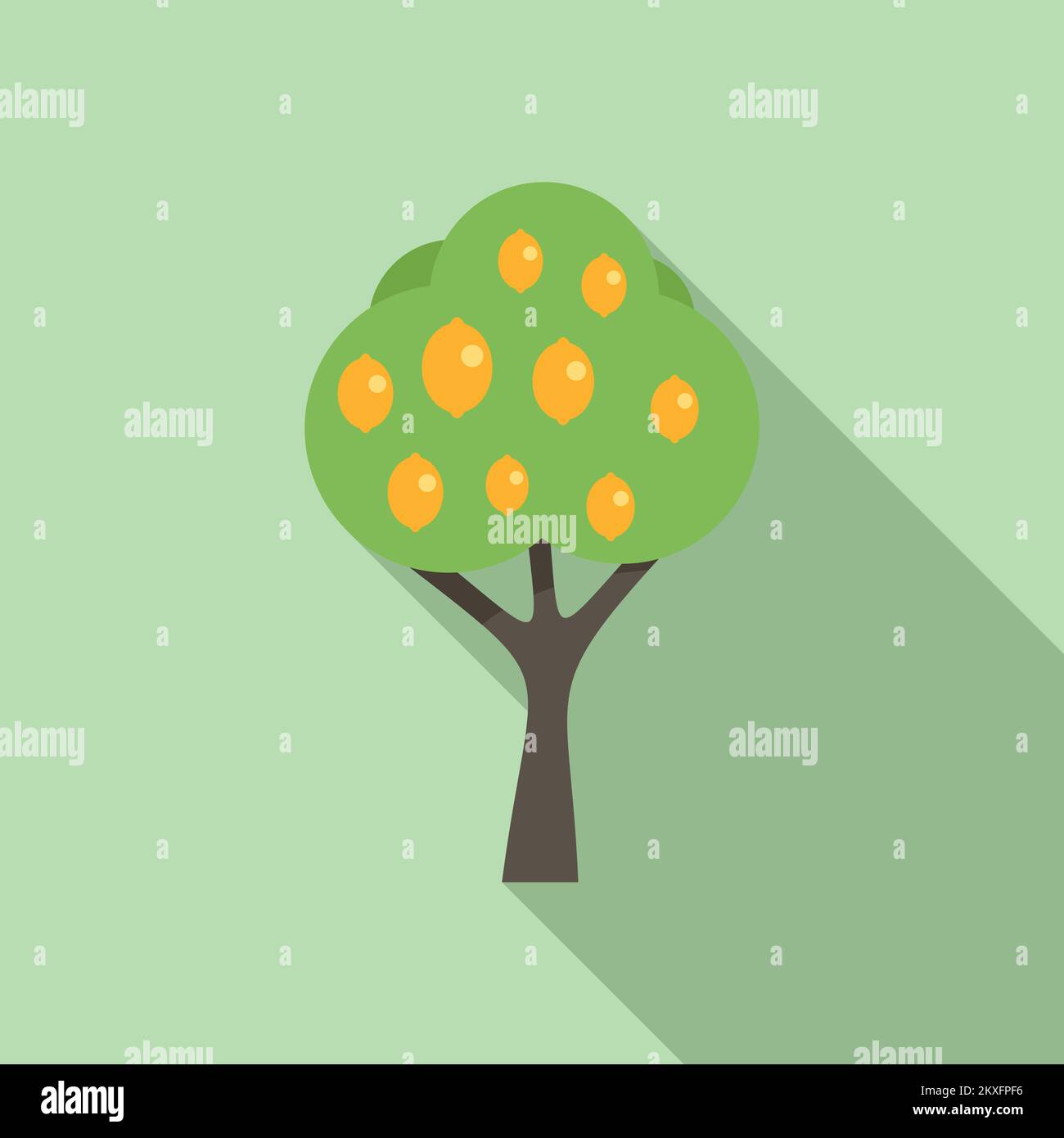 Lemon tree icon flat vector. Garden plant. Bloom different Stock Vector ...