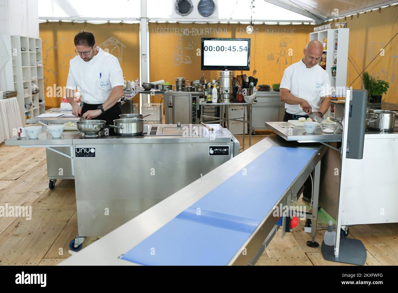 15.5.2020., Zagreb, Croatia - Chefs Vedran Habel and Zeljko Ivnik want ...