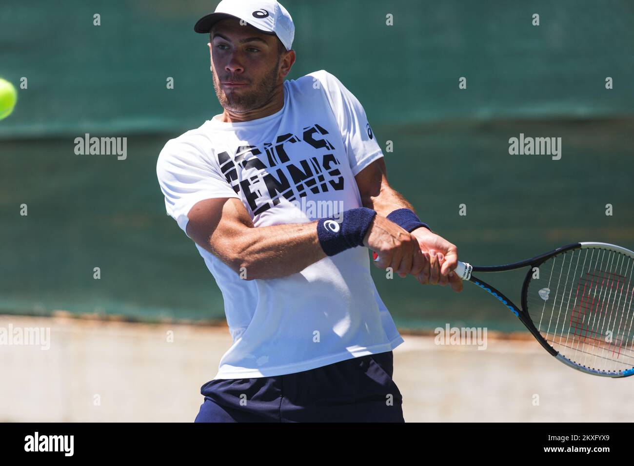 21.05.2020., Zadar - Tennis players Borna Coric and Dino Marcan trained ...