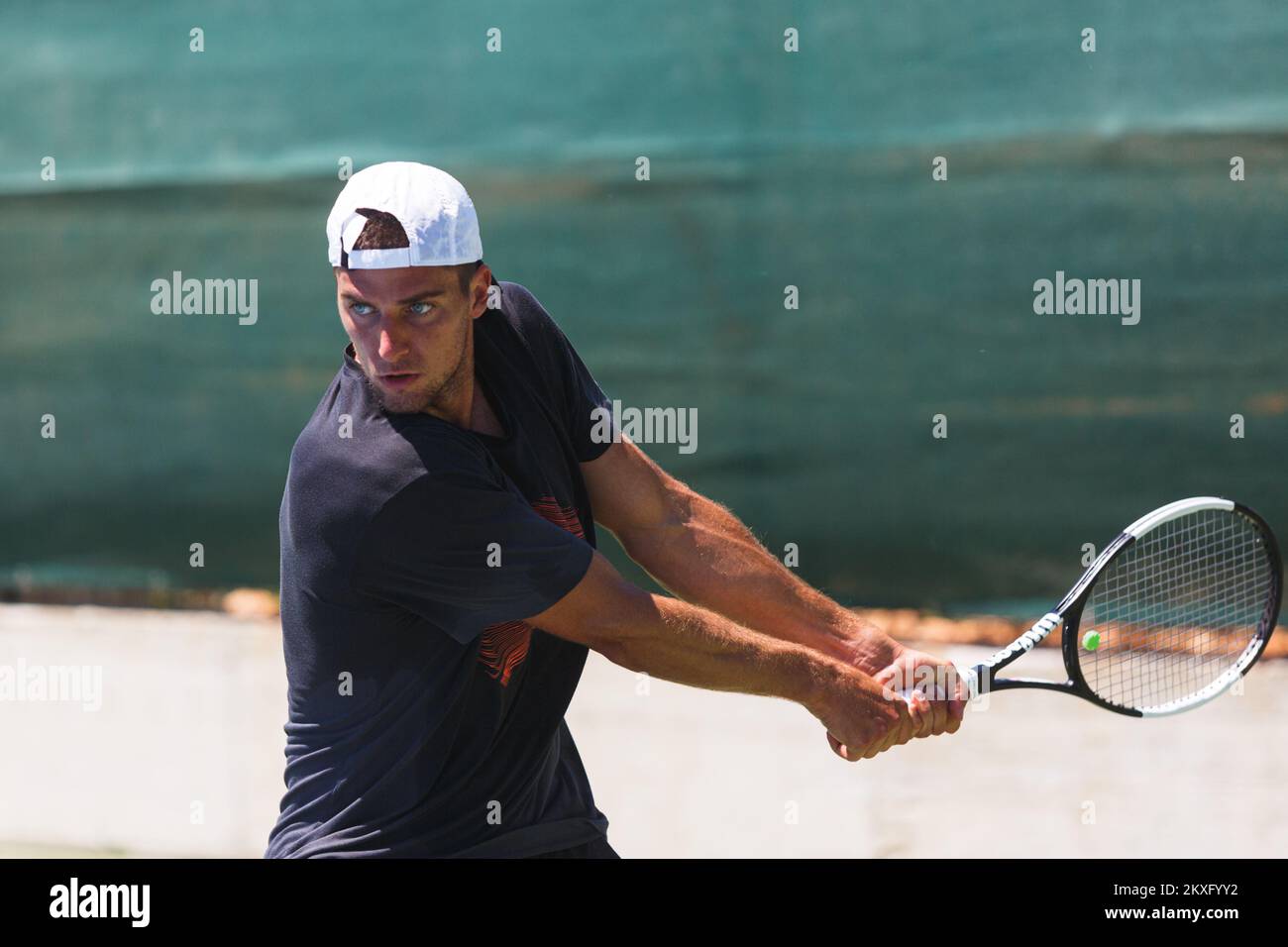 21.05.2020., Zadar - Tennis players Borna Coric and Dino Marcan trained ...