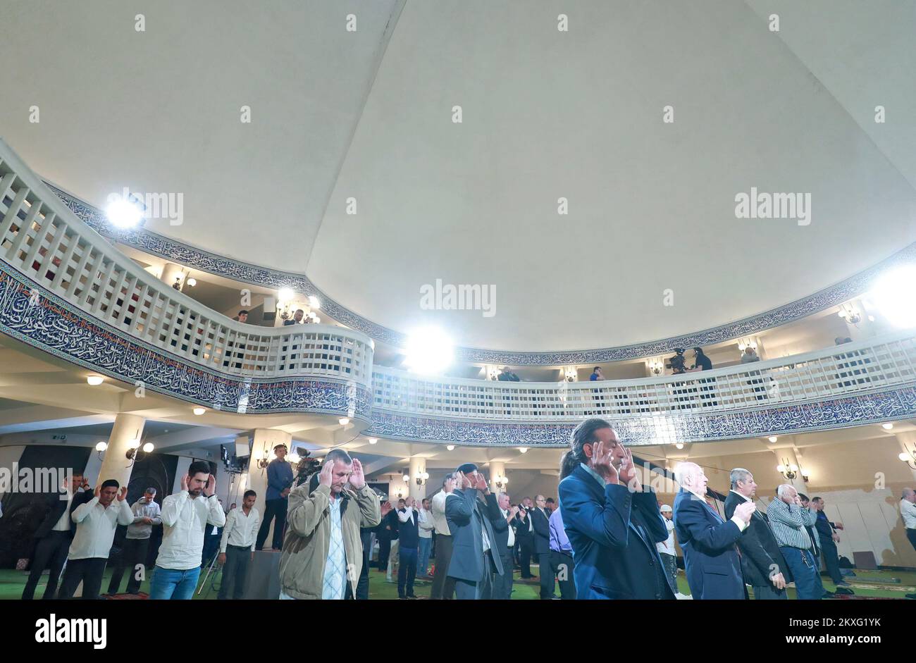 24.05.2020., Zagreb, Croatia - Muslims perform Eid al-Fitr at Zagreb ...