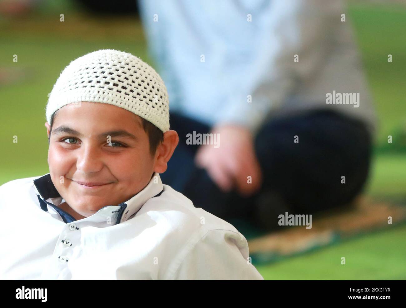 24.05.2020., Zagreb, Croatia - Muslims perform Eid al-Fitr at Zagreb ...