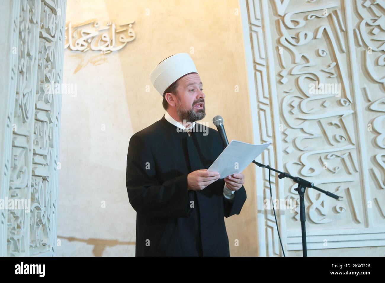 24.05.2020., Zagreb, Croatia - Muslims perform Eid al-Fitr at Zagreb ...