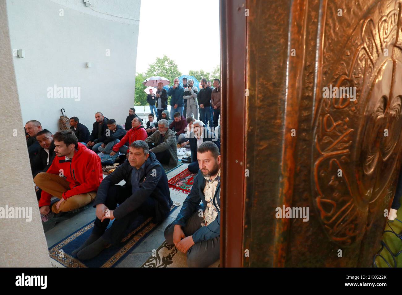 24.05.2020., Zagreb, Croatia - Muslims perform Eid al-Fitr at Zagreb ...