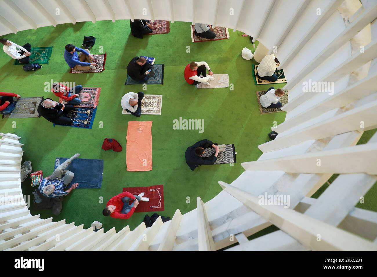 24.05.2020., Zagreb, Croatia - Muslims perform Eid al-Fitr at Zagreb ...