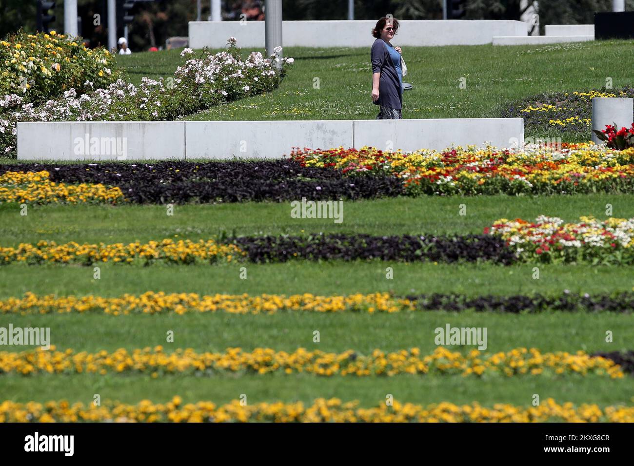 07.06.2020., Zagreb, Croatia - Spring flowers in front of Zagreb ...