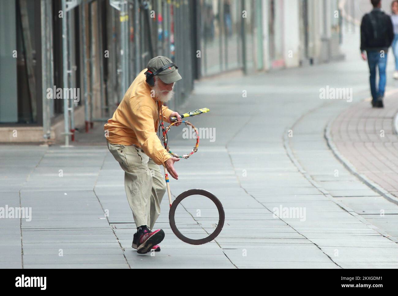 Juggler is seen juggling with plush toys and some improvised music ...