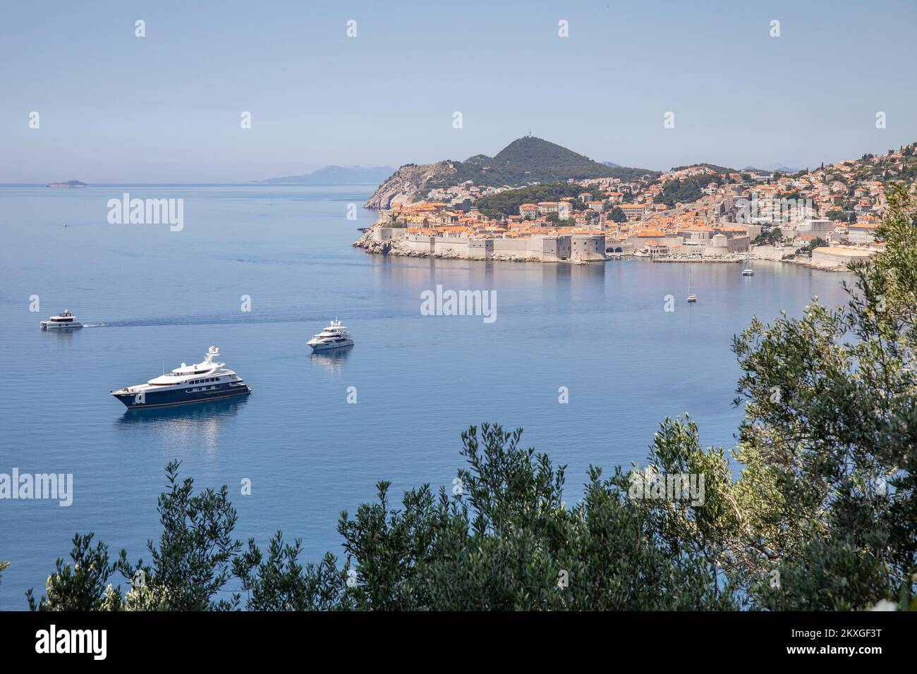 Tanusha superyacht is pictured anchored near Dubrovnik, Croatia on June ...