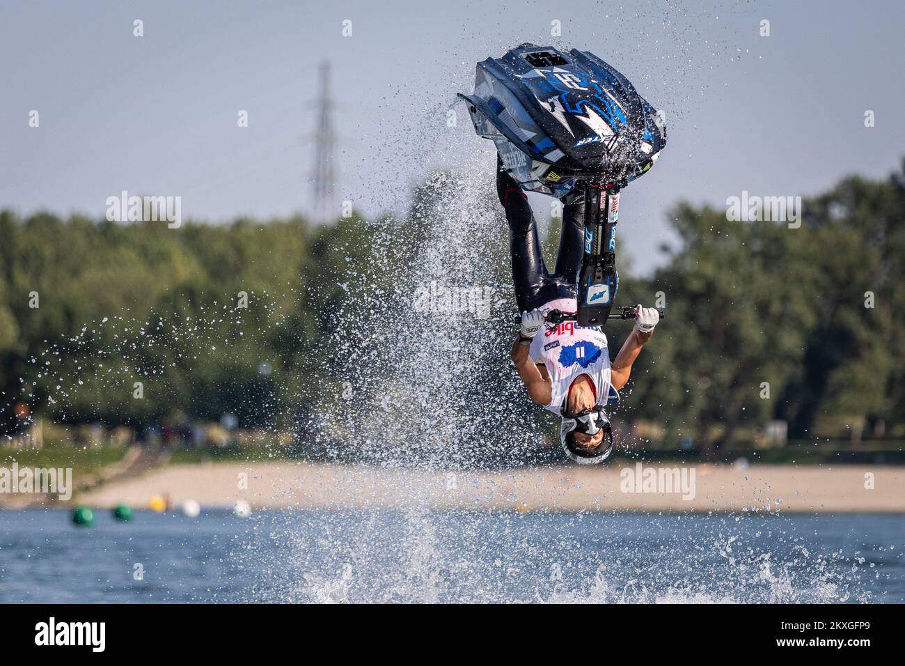Contestants compete in freestyle during the Alpe Adria Jet Ski Tour on ...