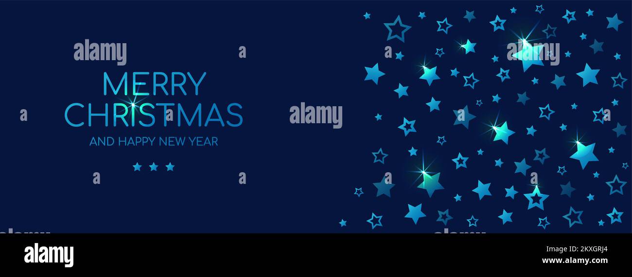 Merry Christmas and Happy New Year long banner for Facebook cover ...