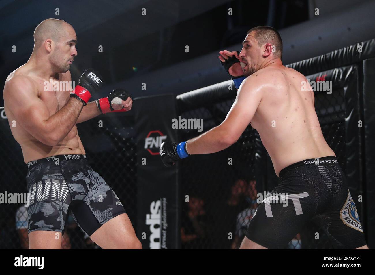 Ivan Erslan vs. Jusuf Hajrovic (-93 kg) fight during the FNC 3 Fight ...