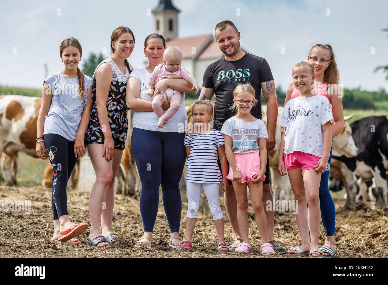 The nine-member Blazekovic family in Kric Gornji in the municipality of ...