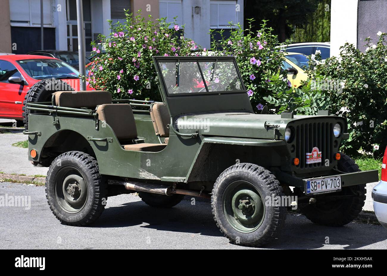 Photo taken on August 11, 2020. shows American military Jeep Willys, a ...
