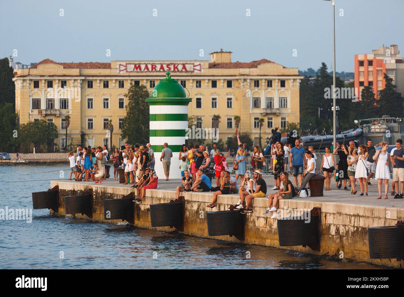 People visiting Zadar enjoy one of the most beautiful sunsets in the ...
