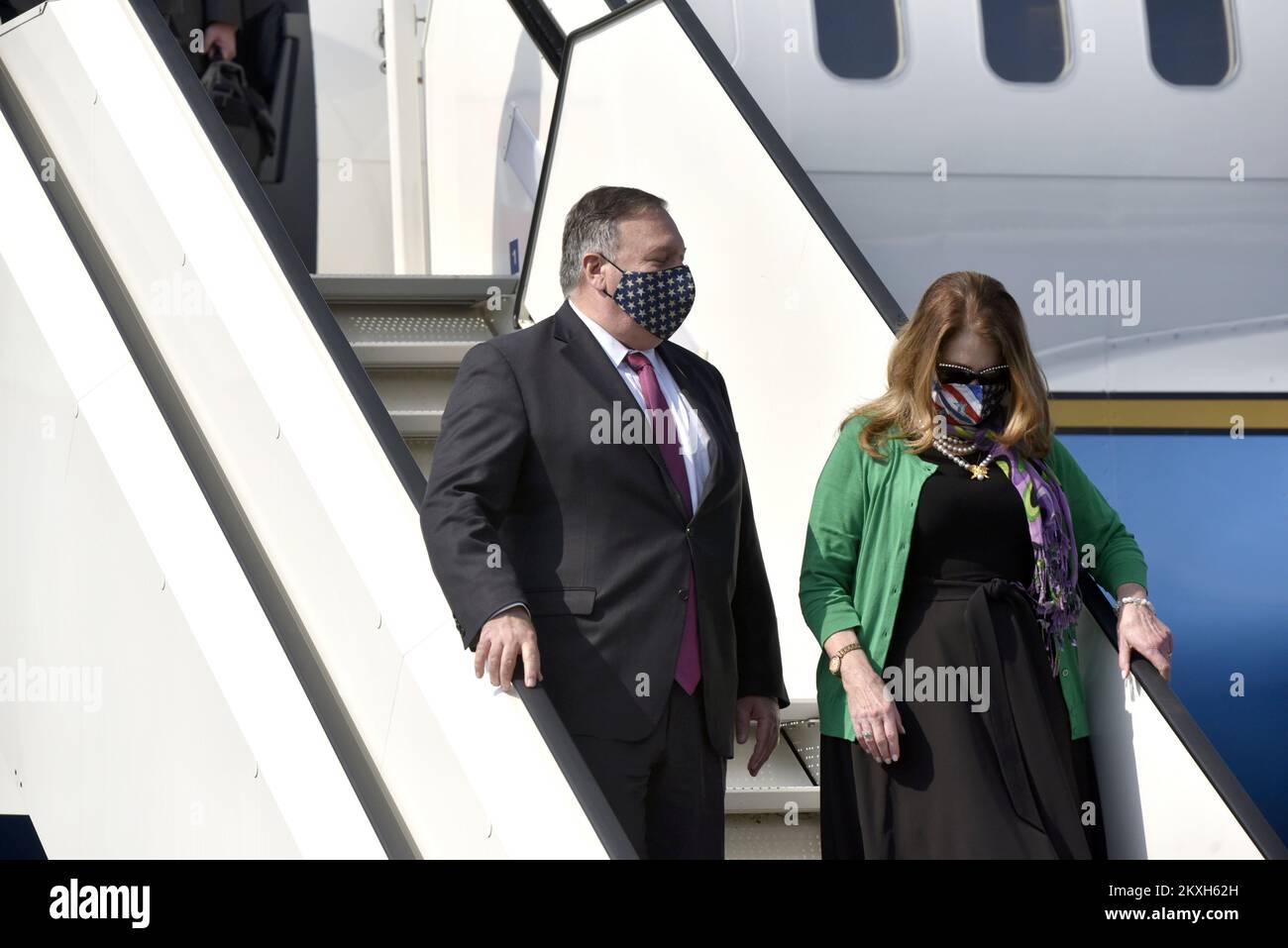 U.S. Secretary of State Mike Pompeo arrives with his wife Susan, during ...