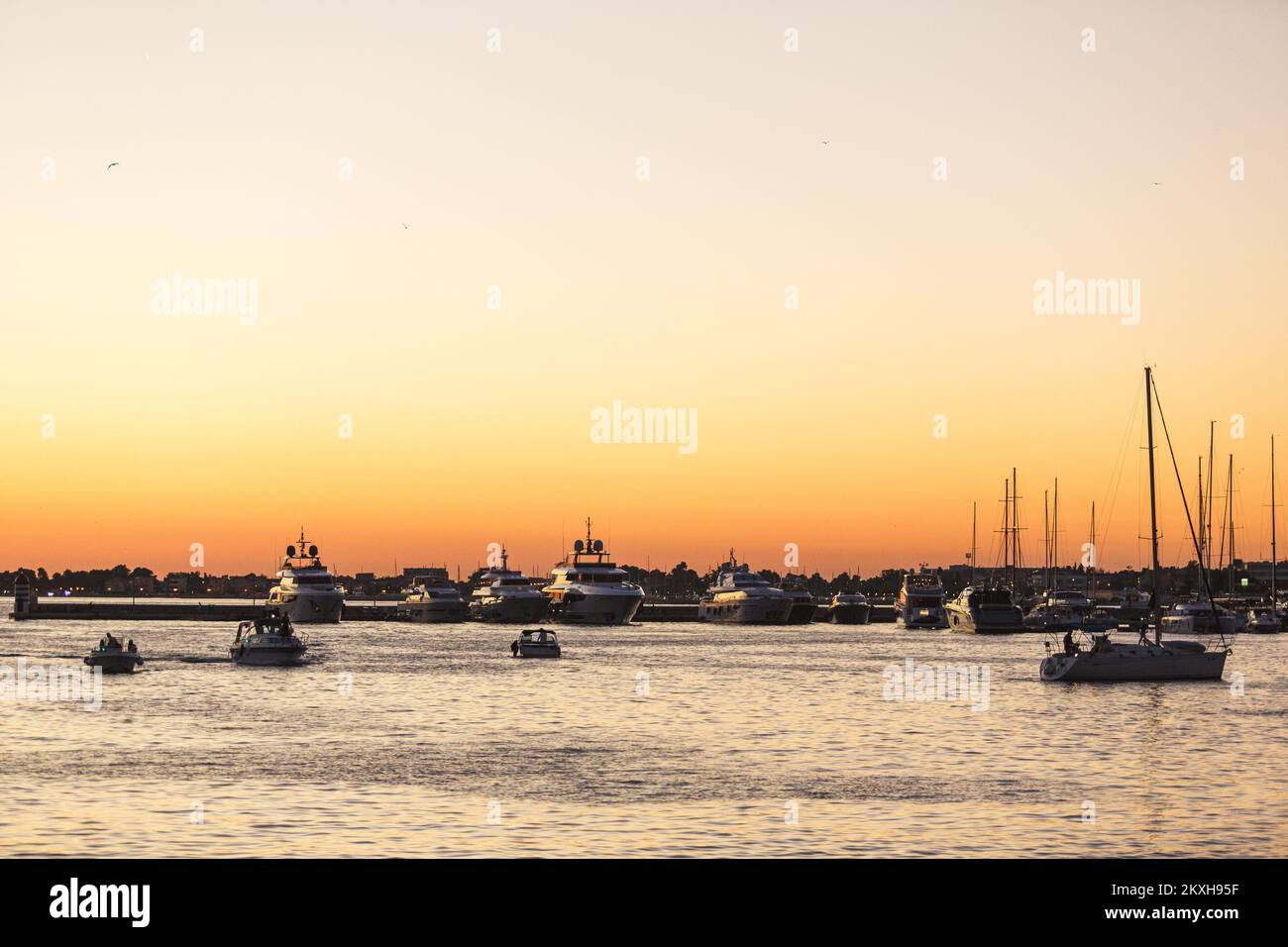 View of night scene one of the most recognizable motifs of Zadar, a ...