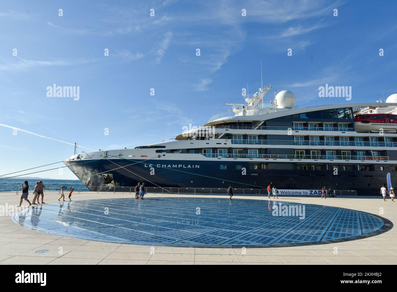 Cruise ship "Le Champlain" arrived in port of Zadar, in Zadar, Croatia ...