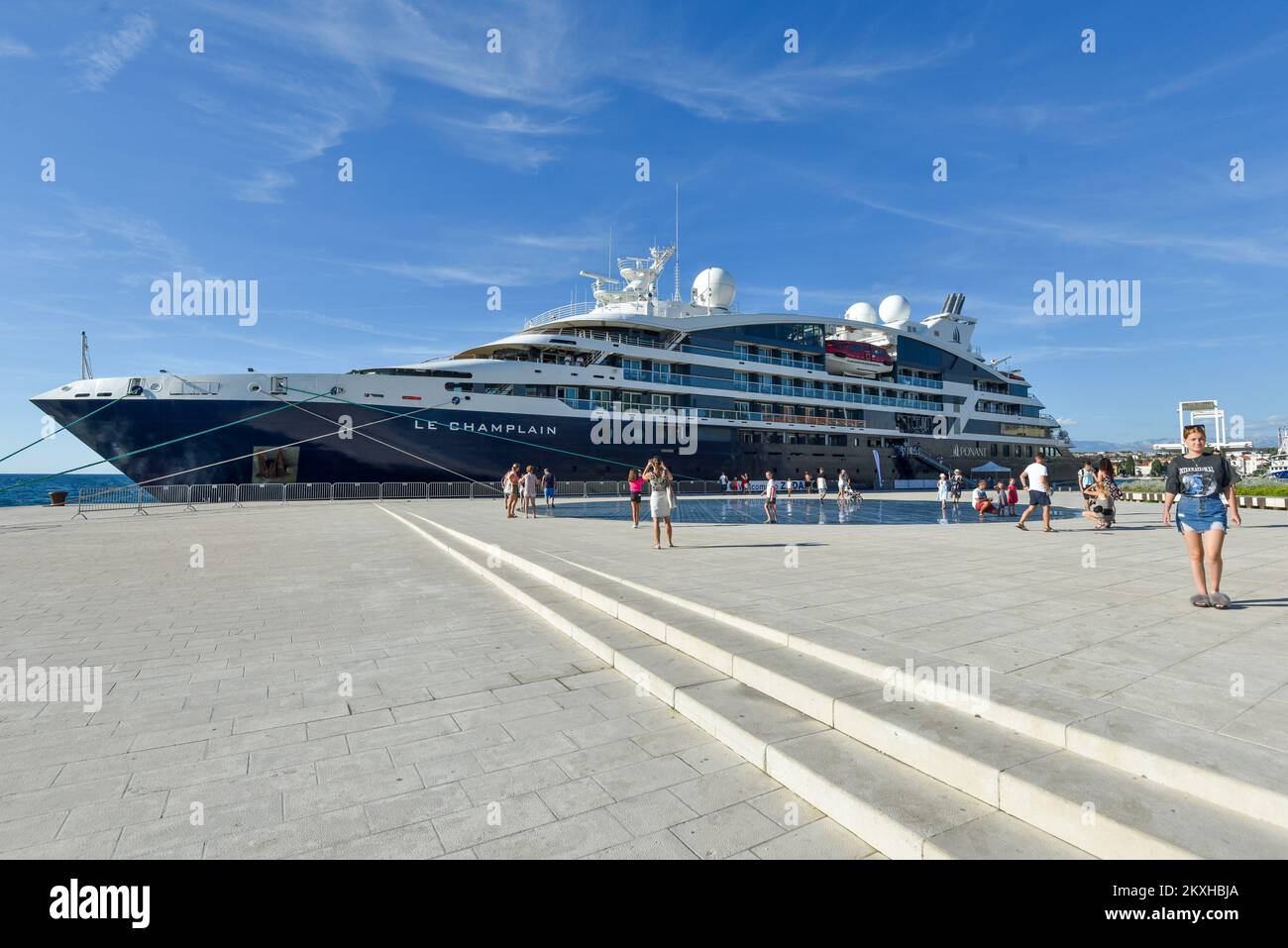 Cruise ship "Le Champlain" arrived in port of Zadar, in Zadar, Croatia ...