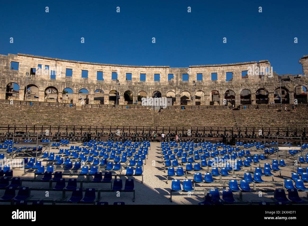 Preparations for tomorrow's opening of the 67th Pula Film Festival, in ...